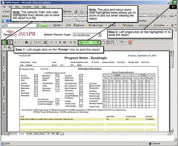 Step 5: Viewing and Printing the Report
